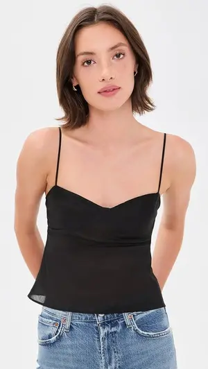 REFORMATION Alouette Top - Black
