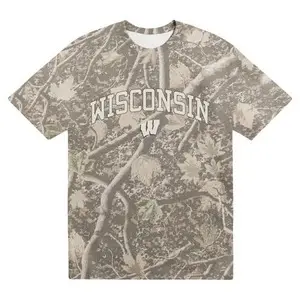 USCAPE APPAREL Wisconsin Badgers Back Bay Heavyweight T-shirt - Camo