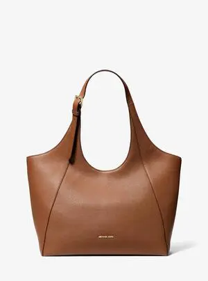Michael Kors Bernie Large Pebbled Leather Tote Bag - Brown