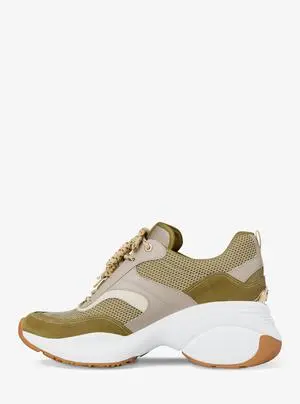 Michael Kors Kaia Mixed-media Trainer