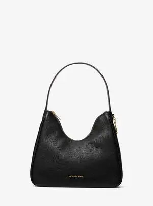 Michael Kors Nayla Small Pebbled Leather Hobo Shoulder Bag
