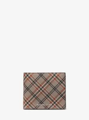 Michael Kors Cooper Plaid Print Wallet - Grey