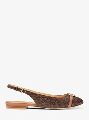 Michael Kors Dori Signature Logo Slingback Flat
