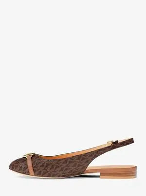 Michael Kors Dori Signature Logo Slingback Flat