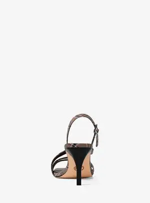 Michael Kors Yvette Plaid Print Sandal
