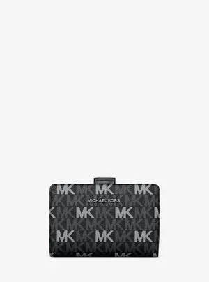 Michael Kors Jet Set Travel Medium Signature Logo Billfold Wallet - Black