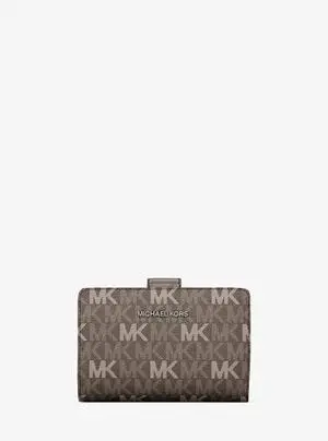 Michael Kors Jet Set Travel Medium Signature Logo Billfold Wallet - Grey