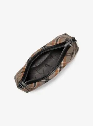 Michael Kors Sammy Medium Plaid Print Wool Blend Convertible Shoulder Bag