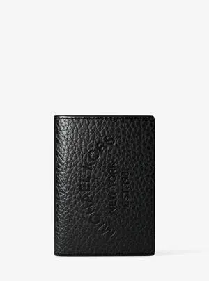 Michael Kors Cooper Pebbled Leather Bi-fold Card Case - Black