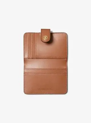 Michael Kors Jet Set Travel Small Signature Logo Billfold Wallet - Brown