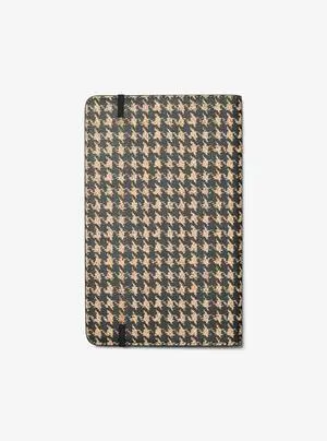 Michael Kors Medium Embellished Houndstooth Print Notebook