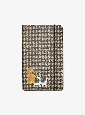 Michael Kors Medium Embellished Houndstooth Print Notebook