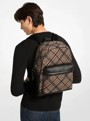 Michael Kors Pacey Plaid Print Wool Blend Backpack
