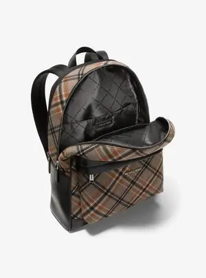 Michael Kors Pacey Plaid Print Wool Blend Backpack