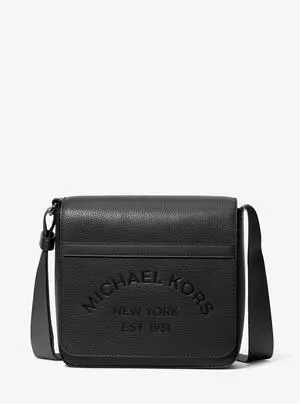 Michael Kors Cooper Pebbled Leather Crossbody Bag - Black