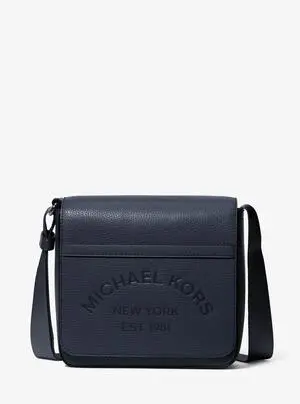 Michael Kors Cooper Pebbled Leather Crossbody Bag - Blue