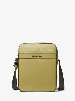 Michael Kors Cooper Signature Logo Flight Bag - Green