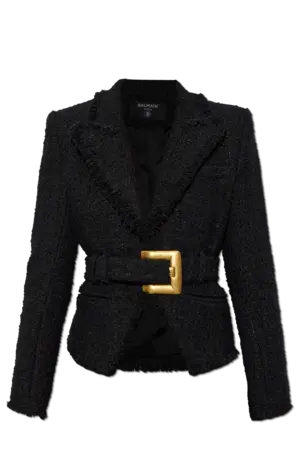 Balmain Blazer With Belt - Black