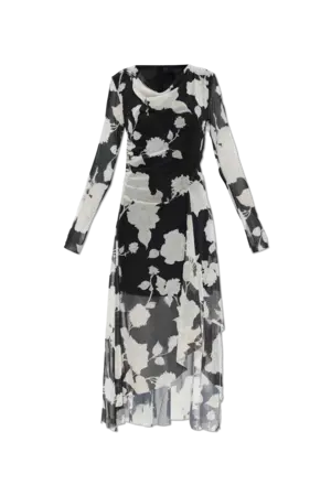ALLSAINTS Asymmetrical Dress `loria - Black