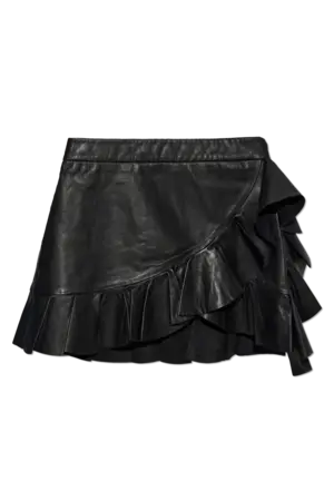 ALLSAINTS Leather Skirt ‘luana - Black