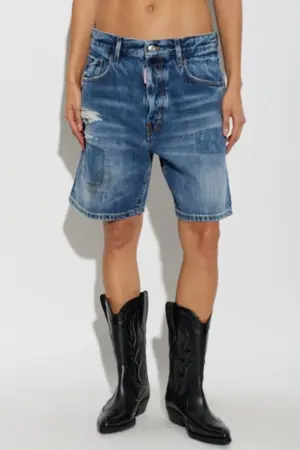 Dsquared2 Denim Shorts With A Vintage Effect