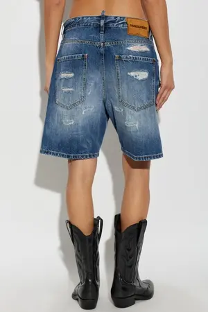 Dsquared2 Denim Shorts With A Vintage Effect