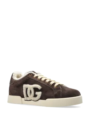 Dolce & Gabbana Portofino Suede Low Top Sneakers