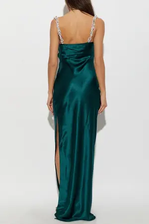 Balmain Silk Dress With Pearl Straps