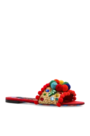 Dolce & Gabbana Slides With Colorful Appliqués