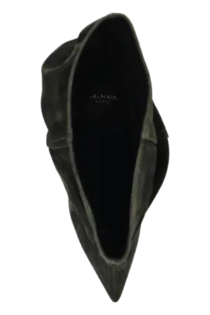 Balmain Suede Wedge Ankle Boots