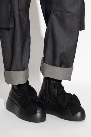 Agl Leather Platform Shoes "vibe Ribbon