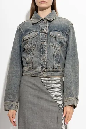 Alexander McQueen Denim Jacket With A 'vintage' Effect