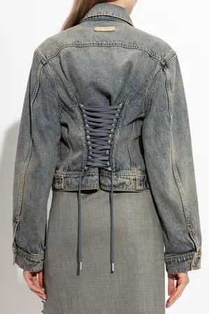 Alexander McQueen Denim Jacket With A 'vintage' Effect