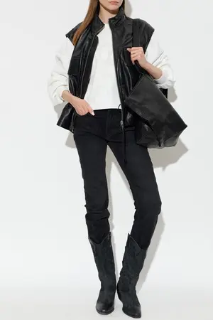 ALLSAINTS Leather Vest ‘flor