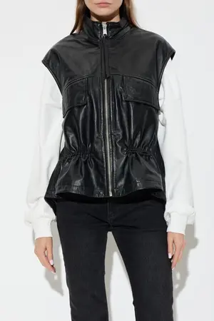 ALLSAINTS Leather Vest ‘flor