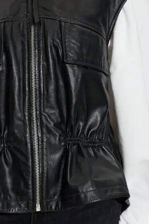 ALLSAINTS Leather Vest ‘flor