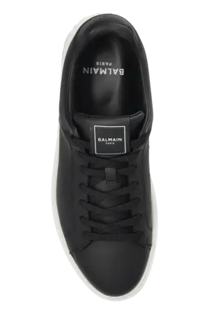 Balmain B-court Leather Sneakers - Black