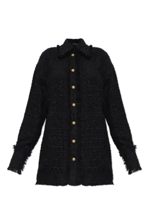 Balmain Tweed Shirt - Black