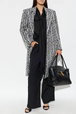 Balmain Silk Shirt With Decorative Scarf