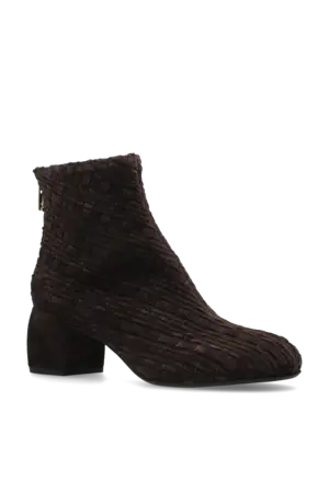 Agl Suede Heeled Ankle Boots `tina Woven
