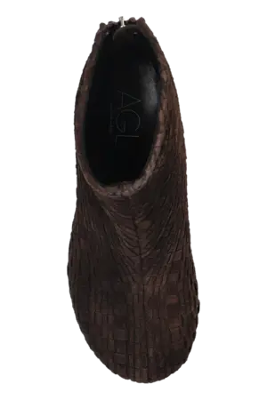 Agl Suede Heeled Ankle Boots `tina Woven