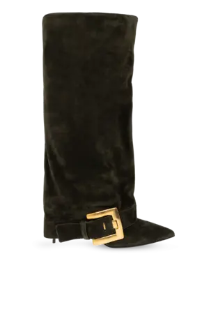 Balmain Suede Heeled Boots