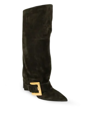 Balmain Suede Heeled Boots