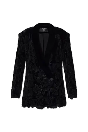 Balmain Velvet Blazer - Black