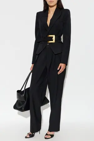 Balmain Wool Blazer With Belt