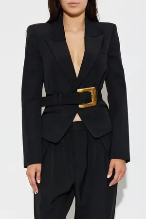 Balmain Wool Blazer With Belt