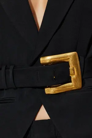 Balmain Wool Blazer With Belt