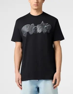Philipp Plein Round Neck T-shirt Puffy Gummy Plein Men Black/black