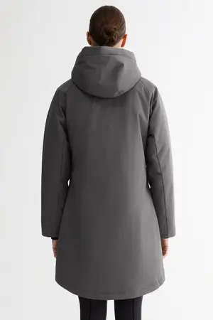 OROLAY Mid-length Windproof Parka Coat - Gray