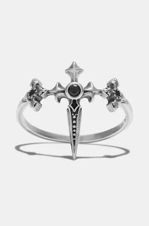 DISTURBIA Sculptural Sterling Spinel Ring